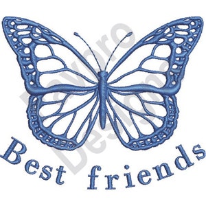 Butterfly Best Friends Machine Embroidery Design (digital Download) - Etsy