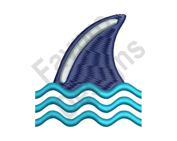 Shark Fin Machine Embroidery Design - Etsy