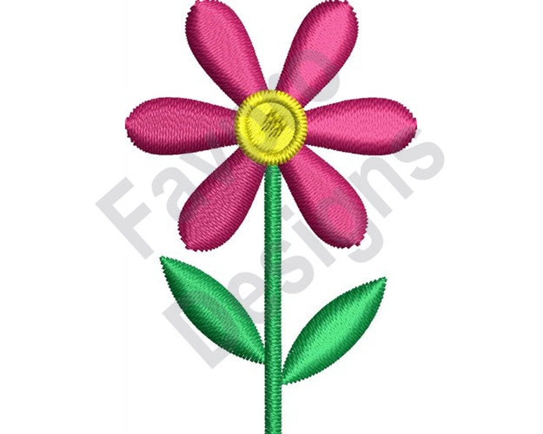 Bright Flower - Machine Embroidery Design - Etsy