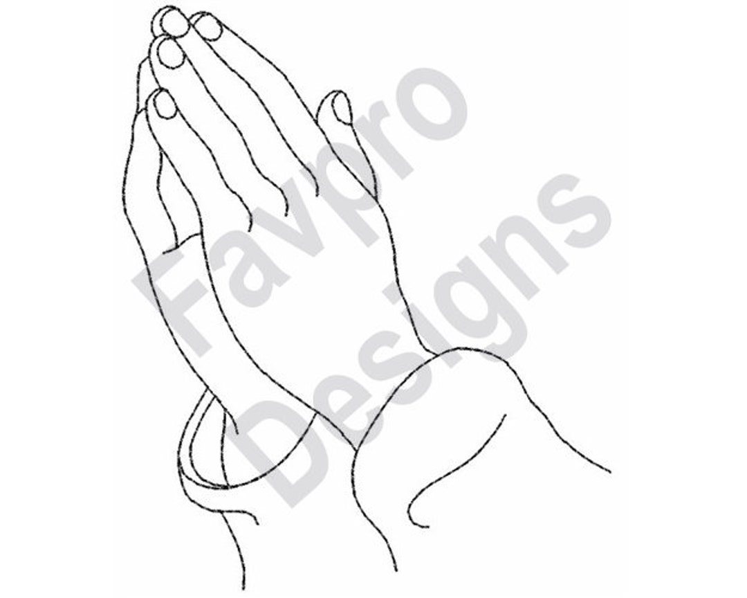 Praying Hands - Machine Embroidery Design - Etsy