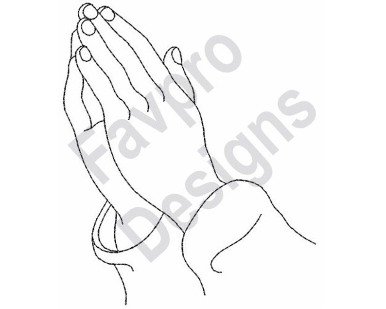Praying Hands Machine Embroidery Design - Etsy India