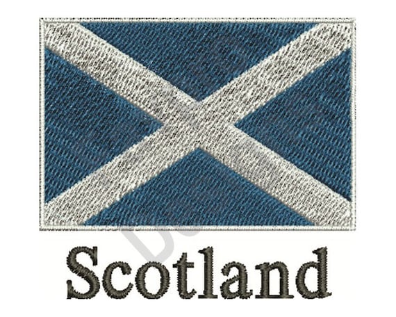 Flag of Scotland Machine Embroidery Design | Etsy