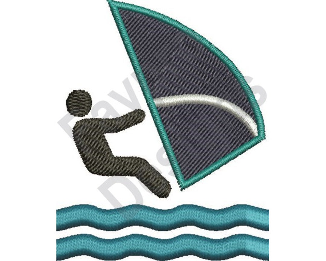 Wind Surfer - Machine Embroidery Design - Etsy