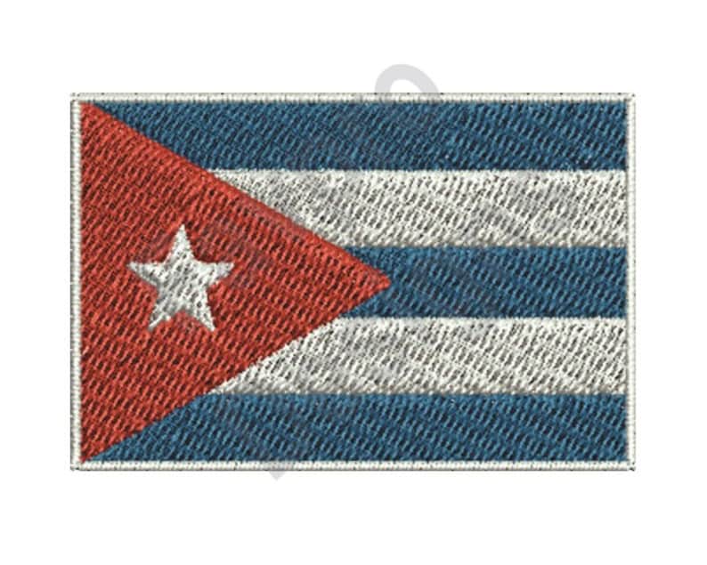 Cuban Flag - Machine Embroidery Design - Etsy