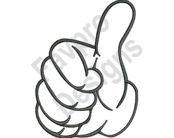 Thumbs Up, Thumbs Down Machine Embroidery Design File 8 Sizes Instant ...