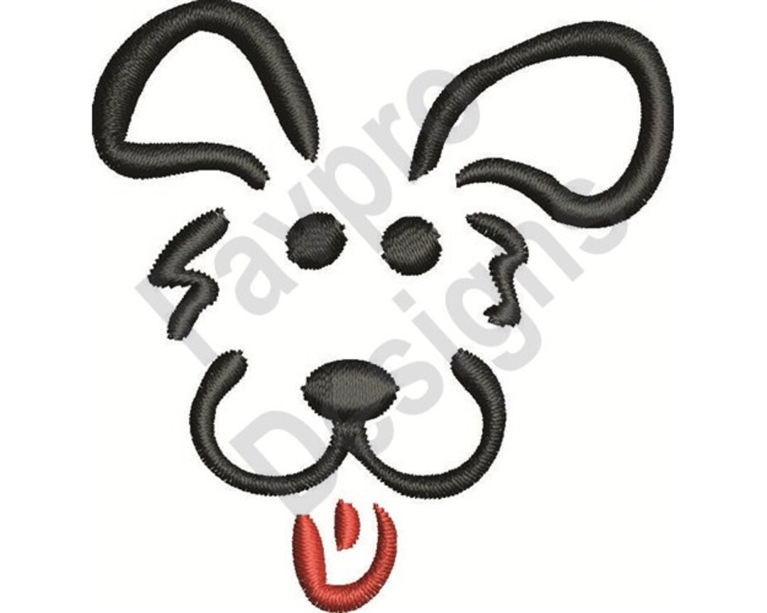 Dog Outline - Machine Embroidery Design - Etsy