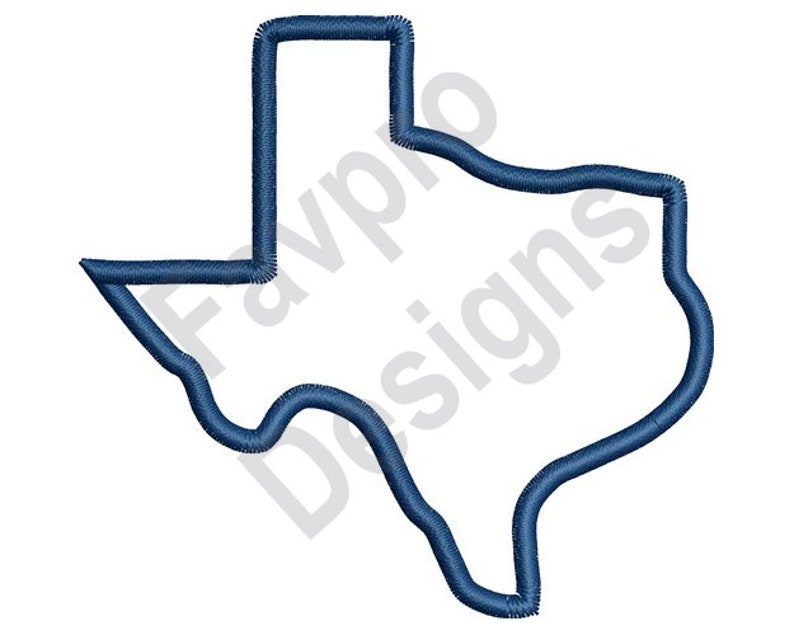 State of Texas Outline - Machine Embroidery Design - Etsy