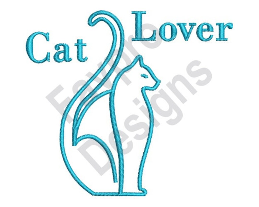 Cat Lover - Machine Embroidery Design - Etsy
