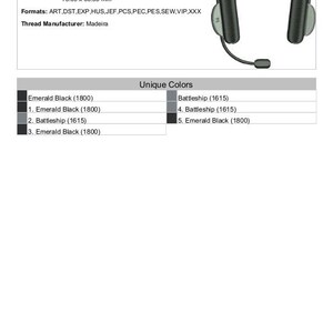 Headset - Machine Embroidery Design - Etsy