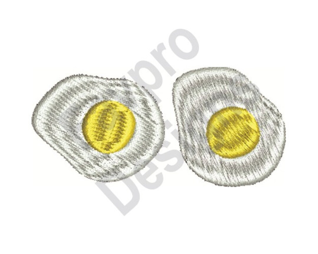 Fried Eggs - Machine Embroidery Design - Etsy