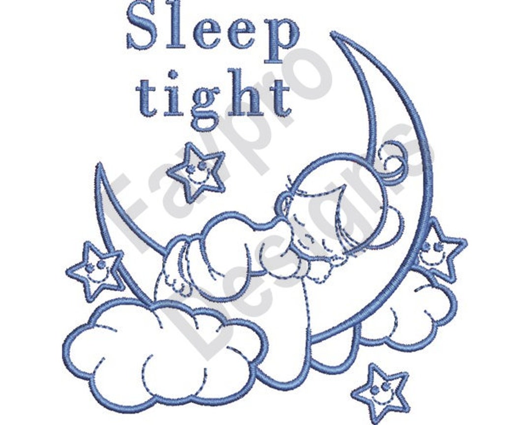Sleep Tight - Machine Embroidery Design - Etsy
