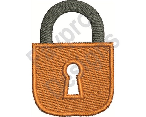 Padlock Machine Embroidery Design - Etsy