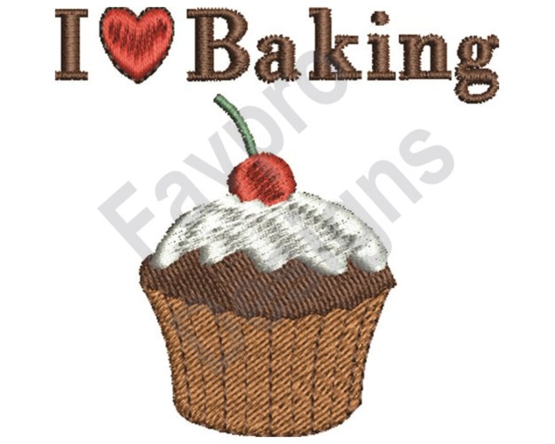 Love Baking - Machine Embroidery Design - Etsy
