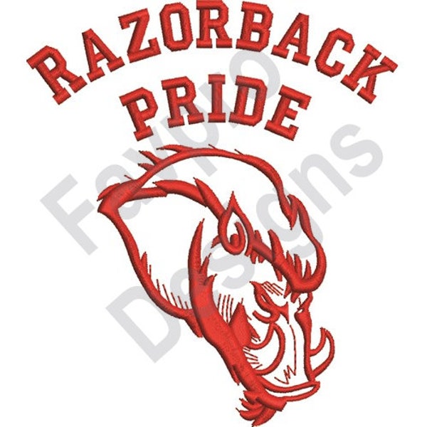 Razorback Embroidery Design - Etsy