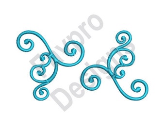 Swirls Accent Machine Embroidery Design, Embroidery Designs, Machine ...