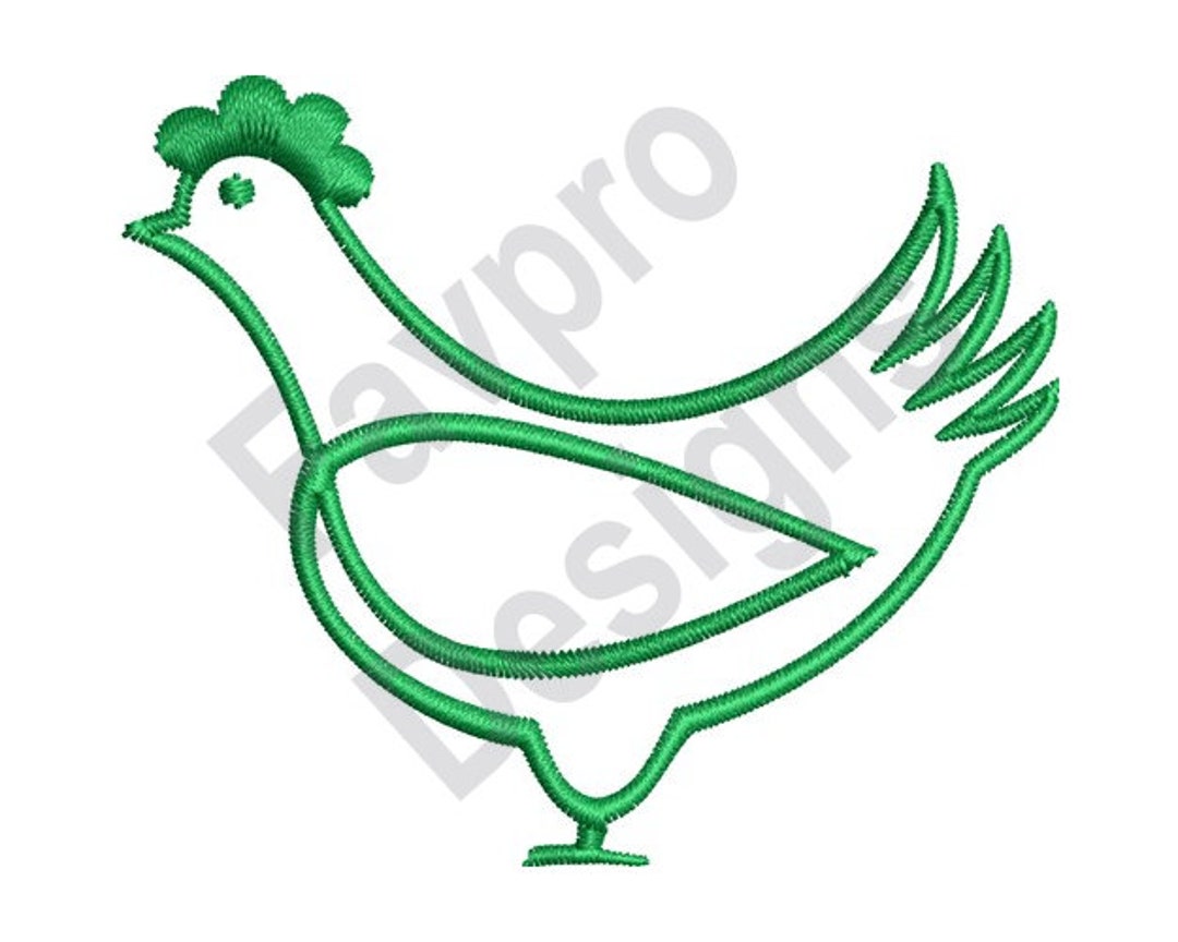 Chicken Outline - Machine Embroidery Design - Etsy