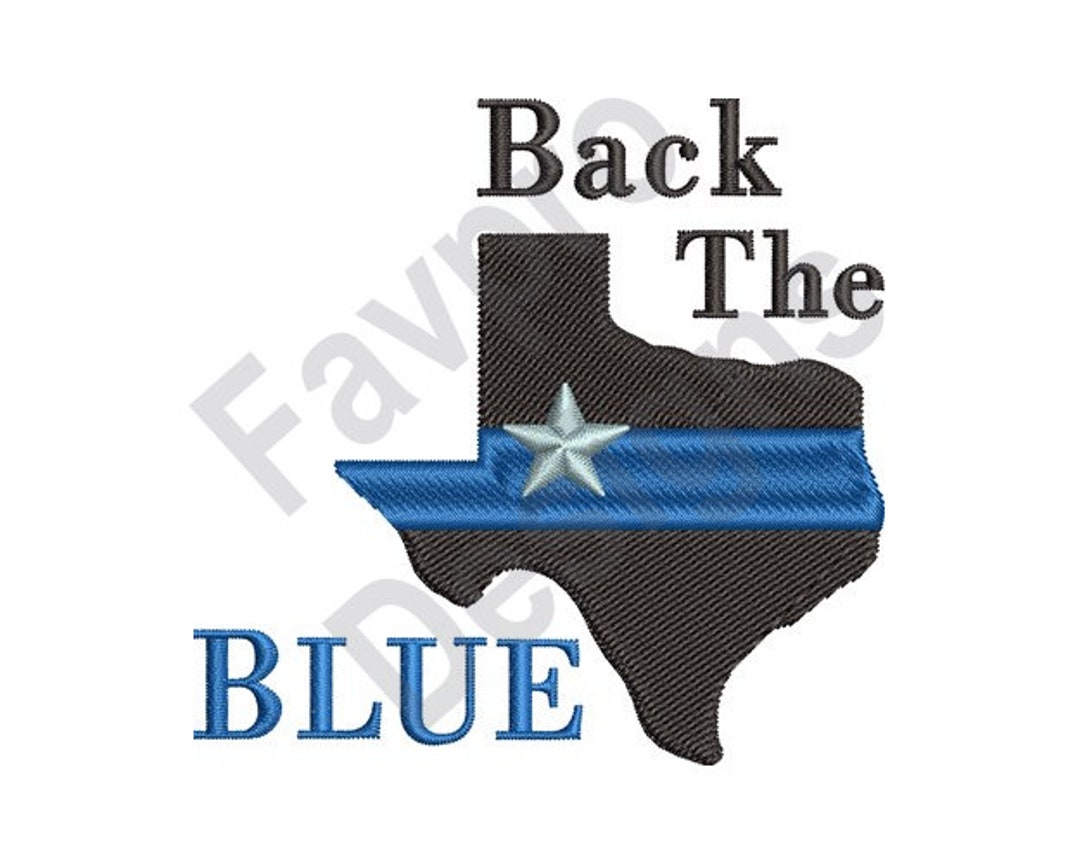Back the Blue Machine Embroidery Design - Etsy