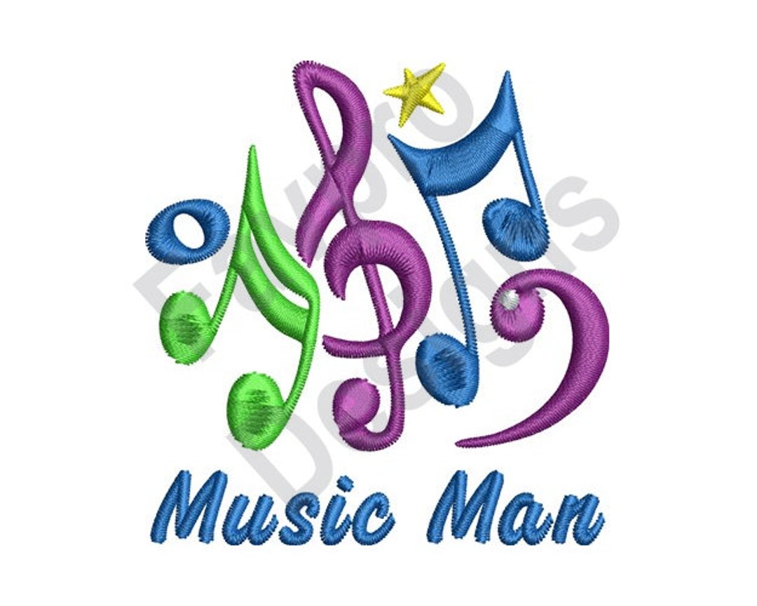 Music Man - Machine Embroidery Design - Etsy