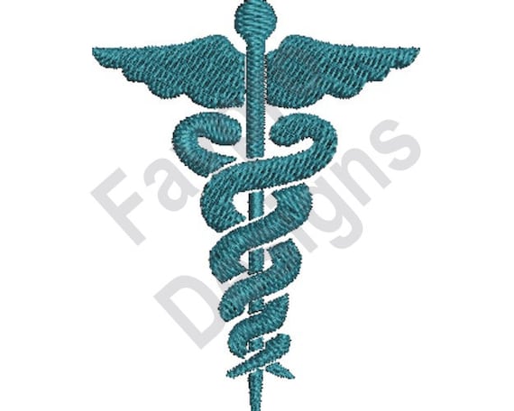Caduceus Sign Machine Embroidery Design | Etsy