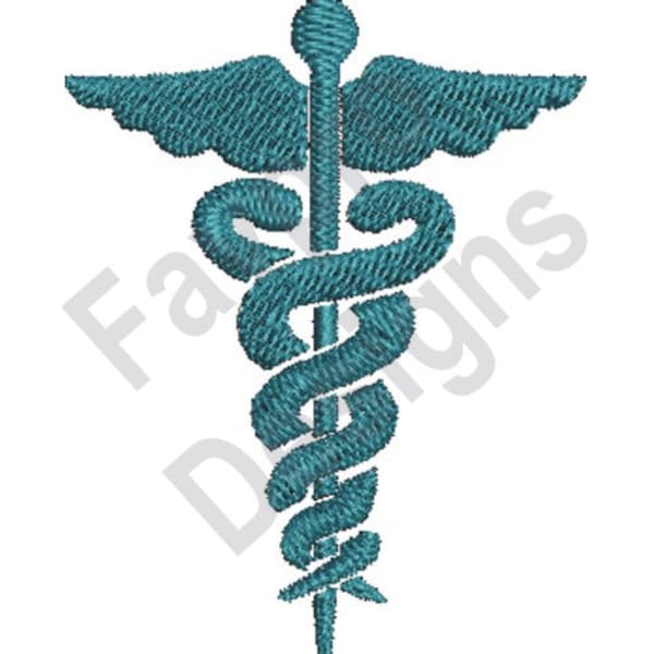 Caduceus Embroidery - Etsy
