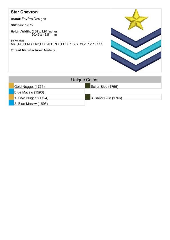 Star Chevron Machine Embroidery Design - Etsy
