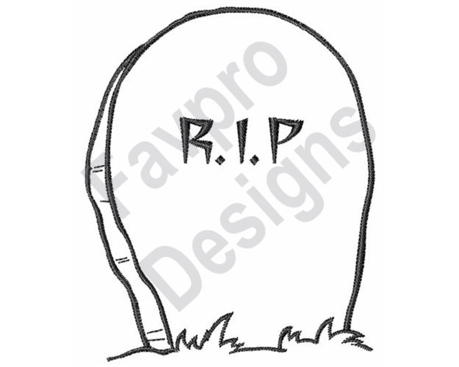 Rip Headstone - Machine Embroidery Design - Etsy UK