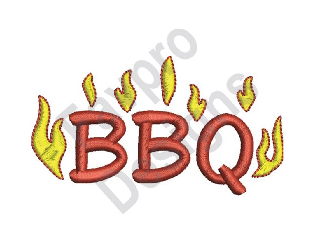 Bbq Flames - Machine Embroidery Design - Etsy