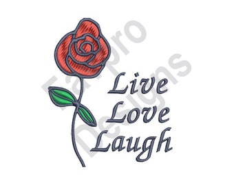 Live Laugh Love - Machine Embroidery Design - Etsy