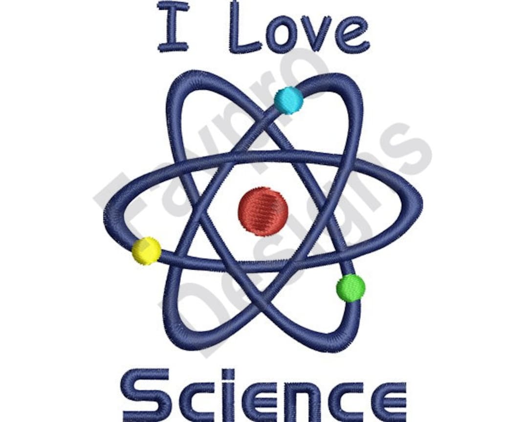 I Love Science - Machine Embroidery Design - Etsy