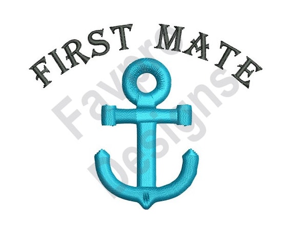 First Mate Machine Embroidery Design - Etsy