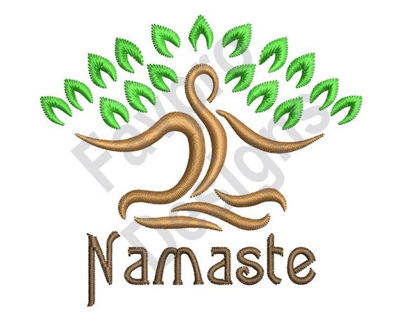 Namaste Machine Embroidery Design | Etsy