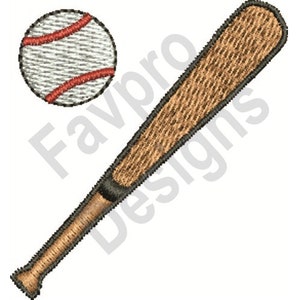 Bat & Ball - Machine Embroidery Design - Etsy