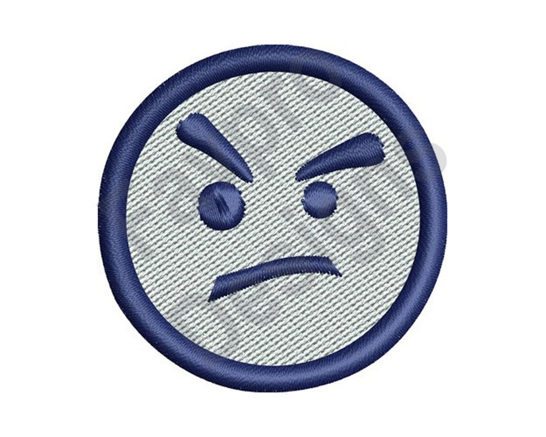 Not Happy Face - Machine Embroidery Design - Etsy