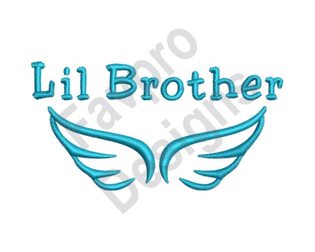 Lil Brother Angel Wings - Machine Embroidery Design - Etsy
