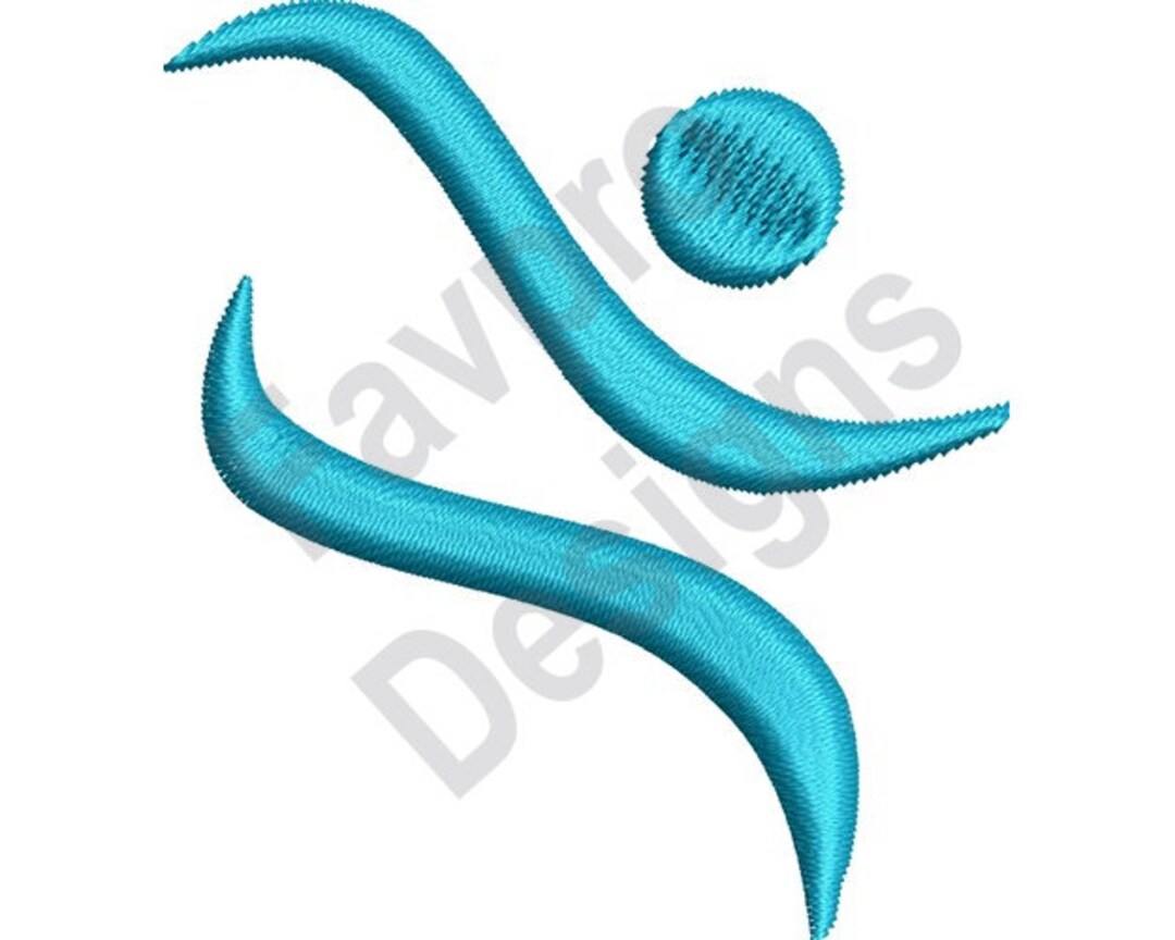 Running Logo - Machine Embroidery Design - Etsy