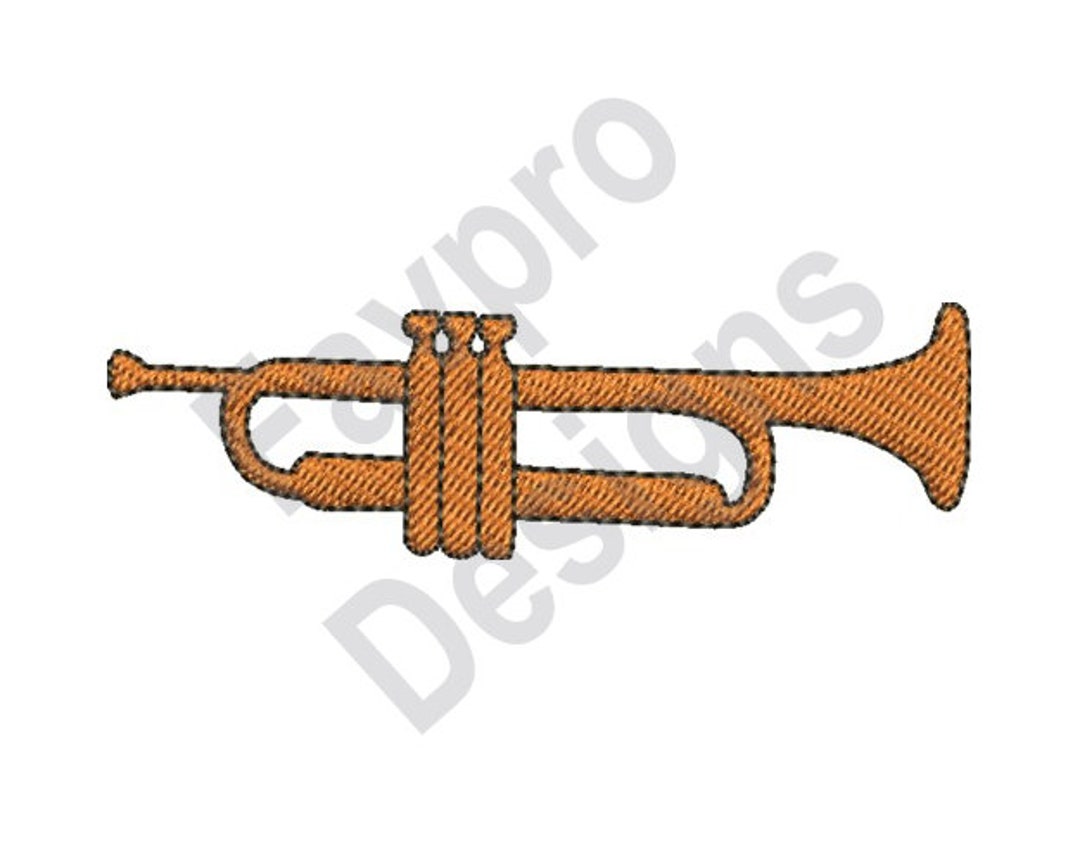 Trumpet - Machine Embroidery Design - Etsy
