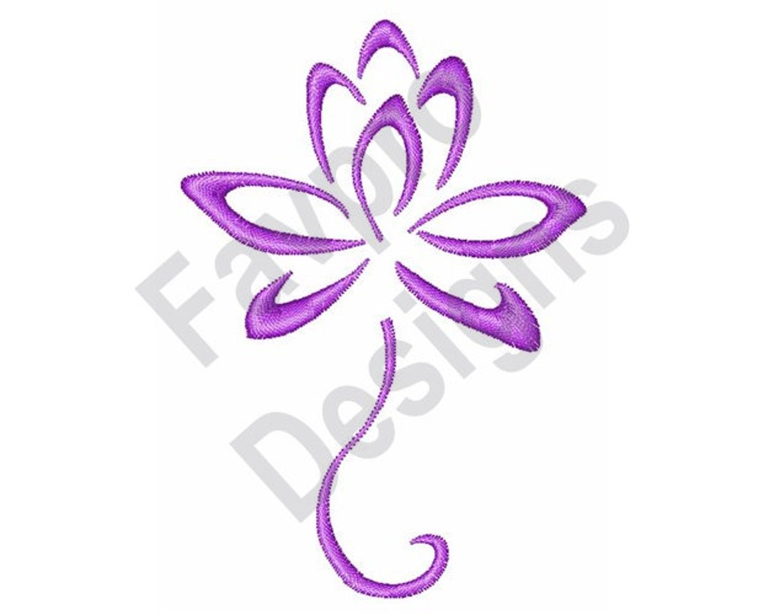 Abstract Flower - Machine Embroidery Design - Etsy
