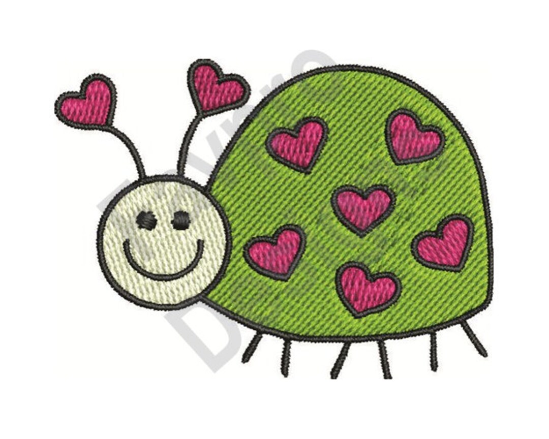 Heart Bug - Machine Embroidery Design - Etsy