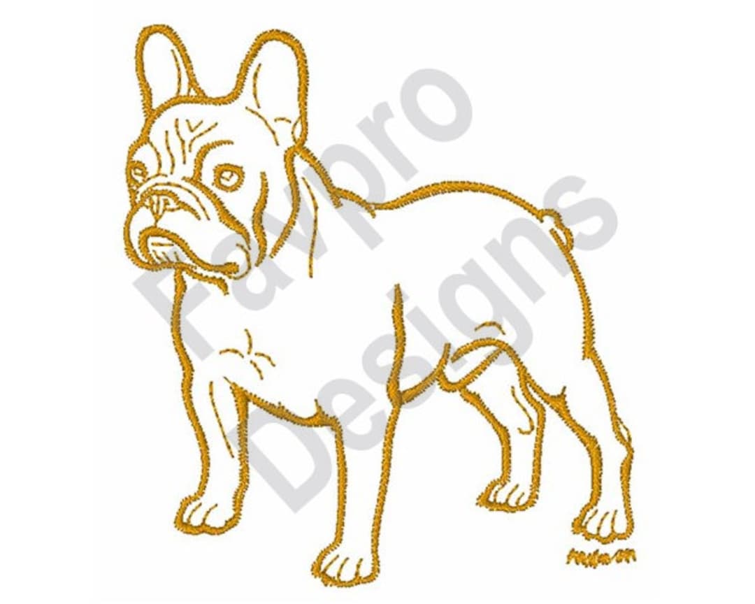 French Bulldog - Machine Embroidery Design - Etsy