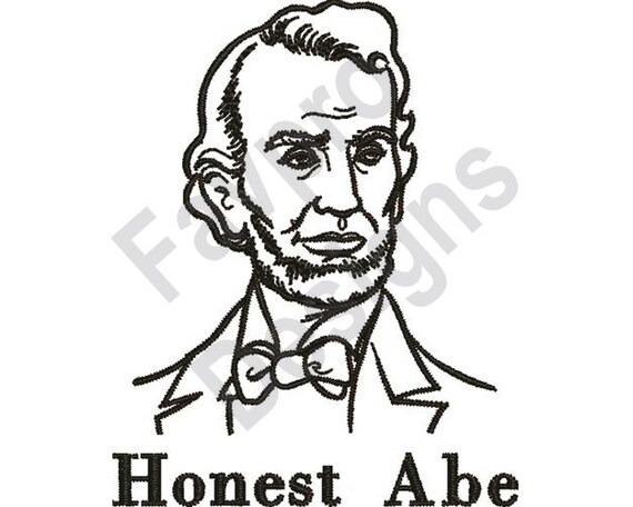Honest Abe Machine Embroidery Design | Etsy