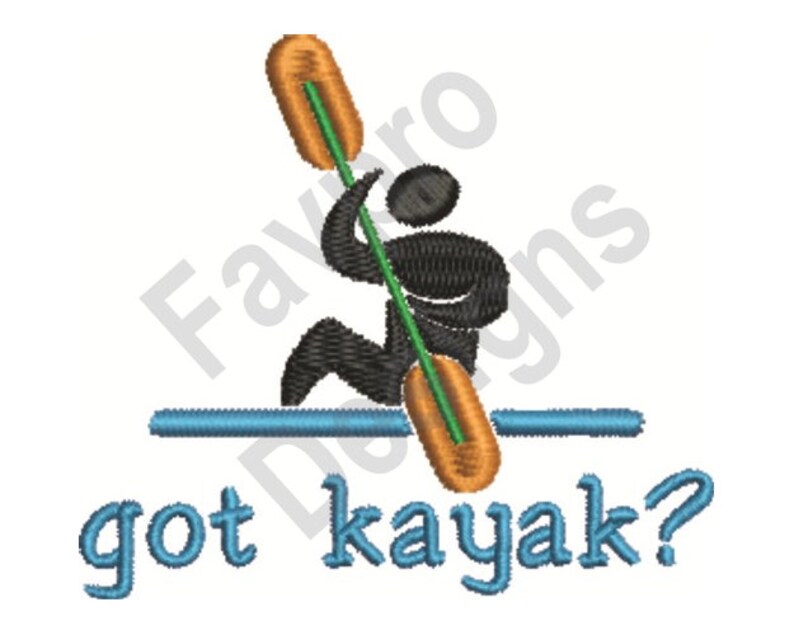 Got Kayak? - Machine Embroidery Design - Etsy