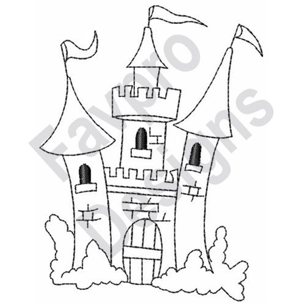 Castle Outline - Etsy