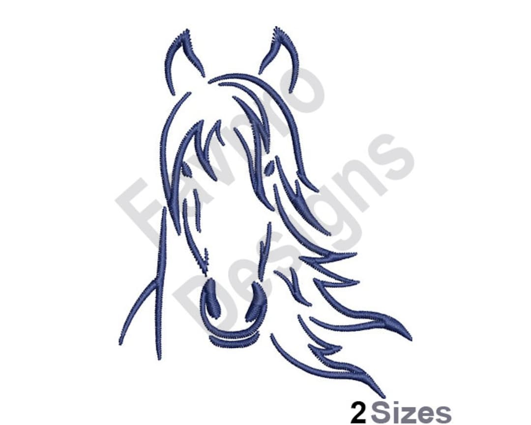 Horse Head - Machine Embroidery Design - Etsy