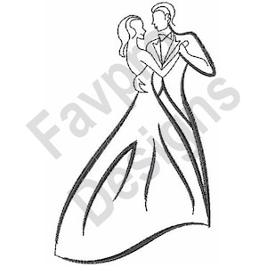 Dancing Couple - Machine Embroidery Design - Etsy