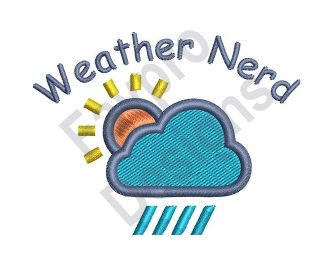 Weather Nerd - Machine Embroidery Design - Etsy