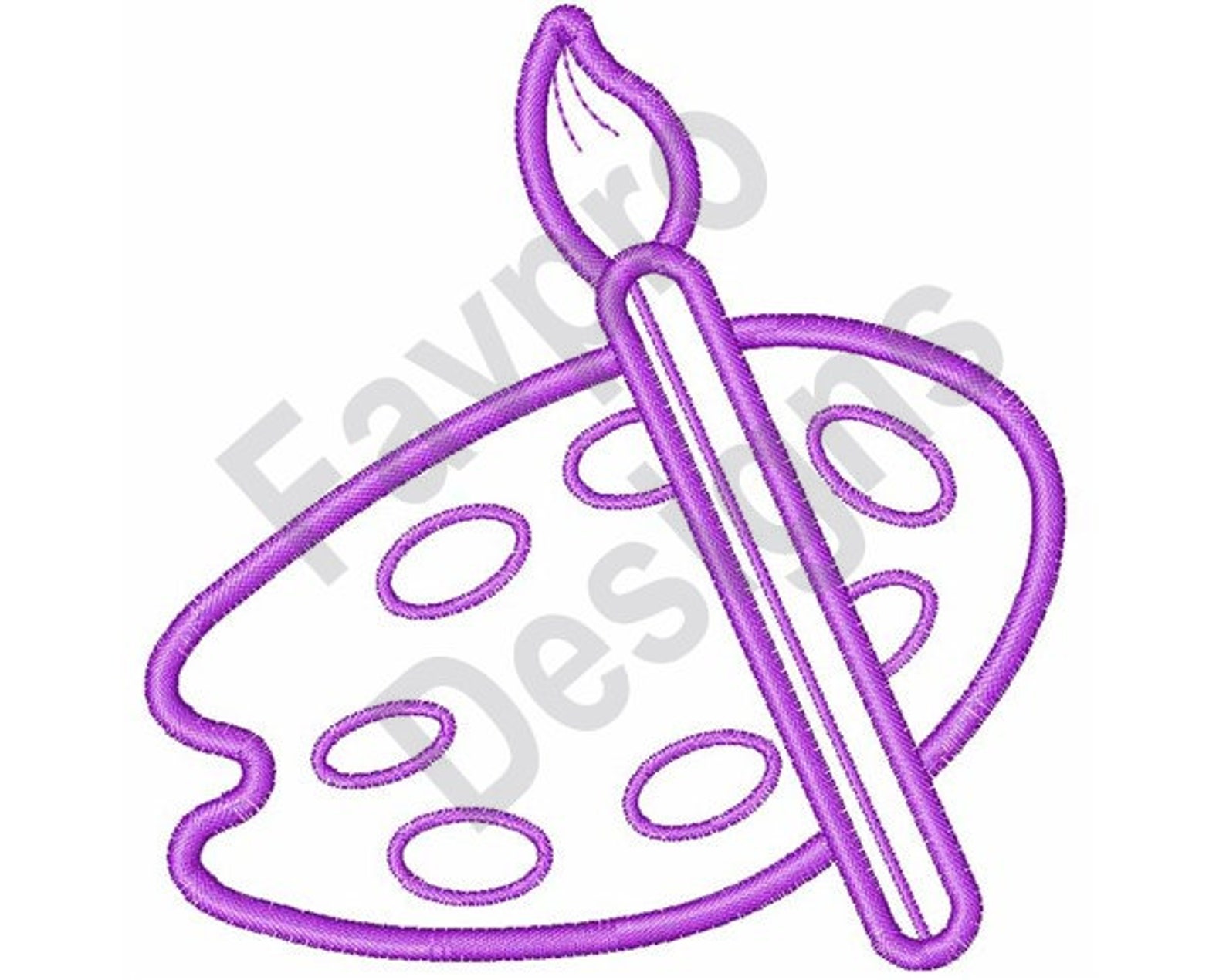 Paint Palette Machine Embroidery Design - Etsy