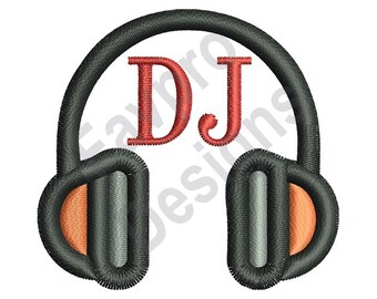 DJ Embroidery Design. Machine Embroidery Design. Disc Jockey Embroidery ...