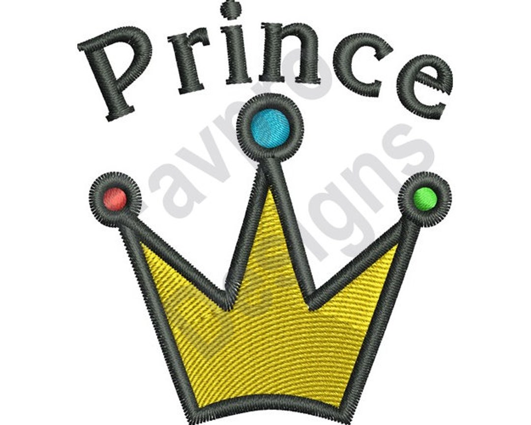 Prince Crown - Machine Embroidery Design - Etsy