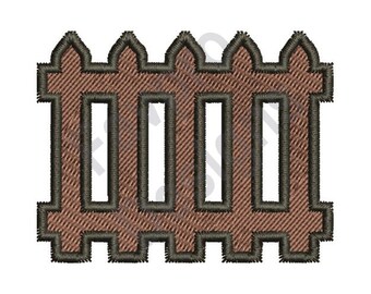 Fence Embroidery Design. Field Embroidery Fence Mini - Etsy
