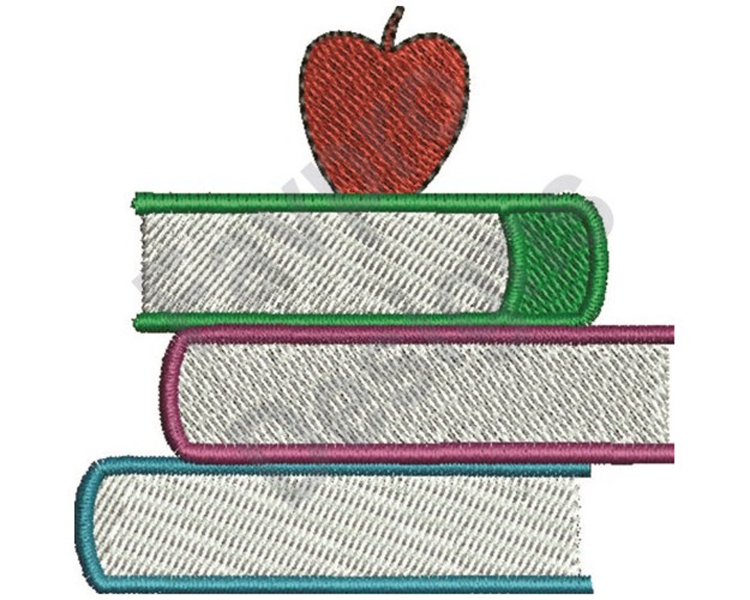 School Books - Machine Embroidery Design - Etsy